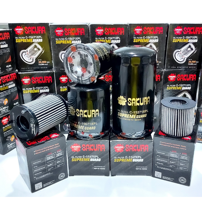 SUPREME GUARD ไส้กรองน้ำมันเครื่องคุณภาพสูง ระยะ 20000 กม. จาก SAKURA ...