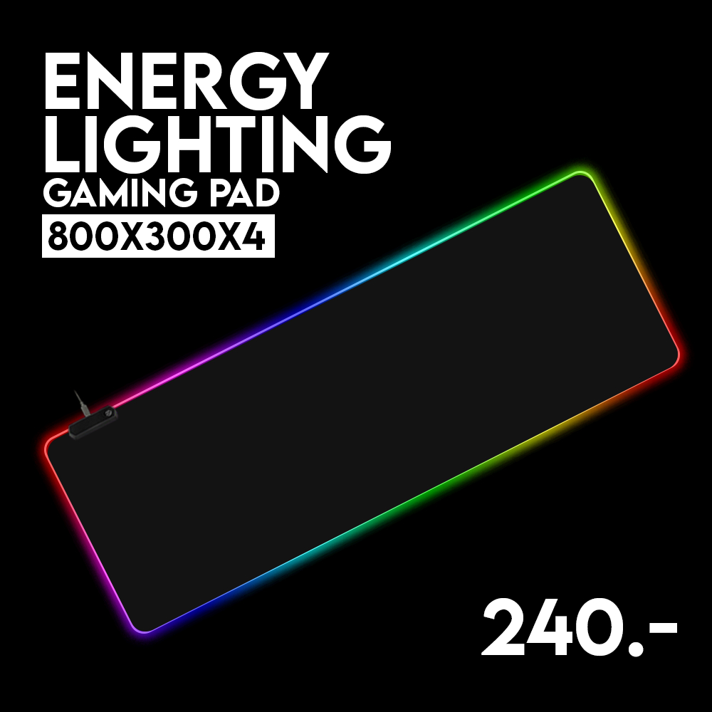 ผ้ารองคีย์บอร์ดมีไฟ KEYBOARD PAD RGB COLOR AND EFFECT RGB KEYBOARD PAD ...