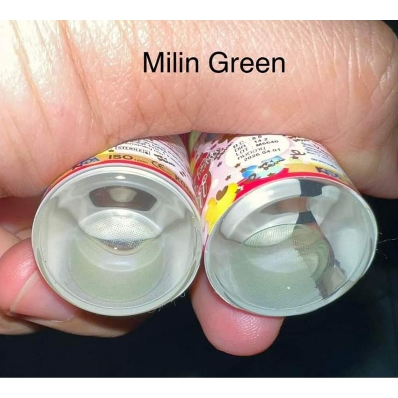 คอนแทคเลนส์ รุ่น Mini Milin สีเทา/ตาล/เขียว Gray/Brown/Green มีค่าสายตา ...