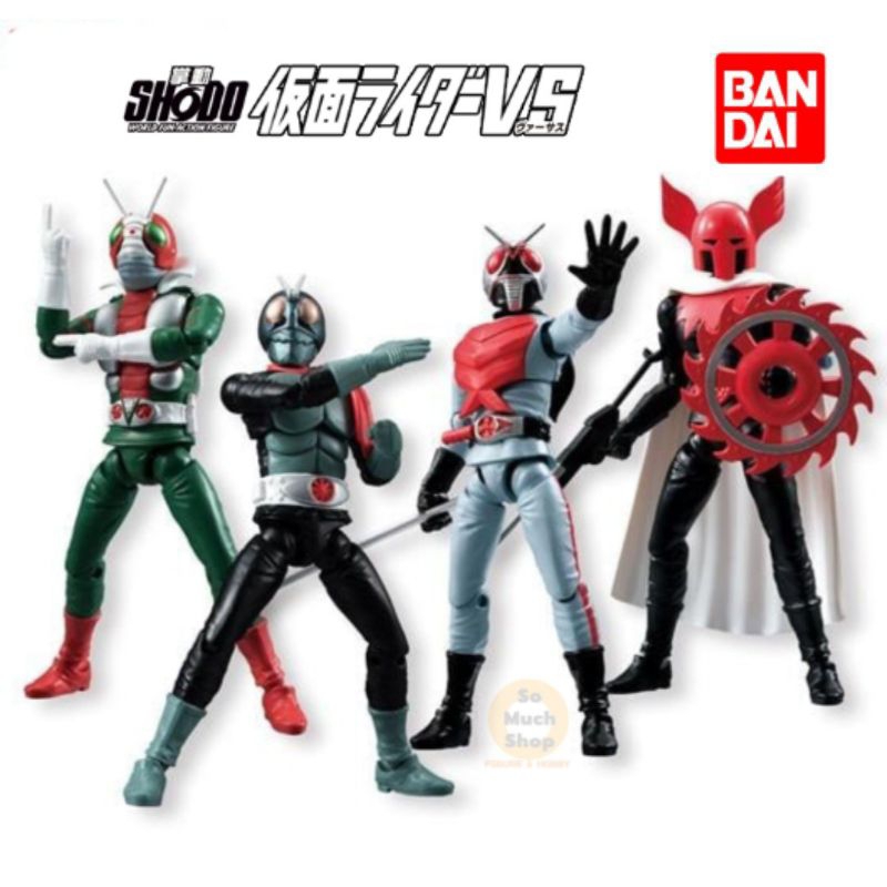 SHODO Kamen Rider VS Action Figure Masked Rider V1, V3, Apollo Geist ...