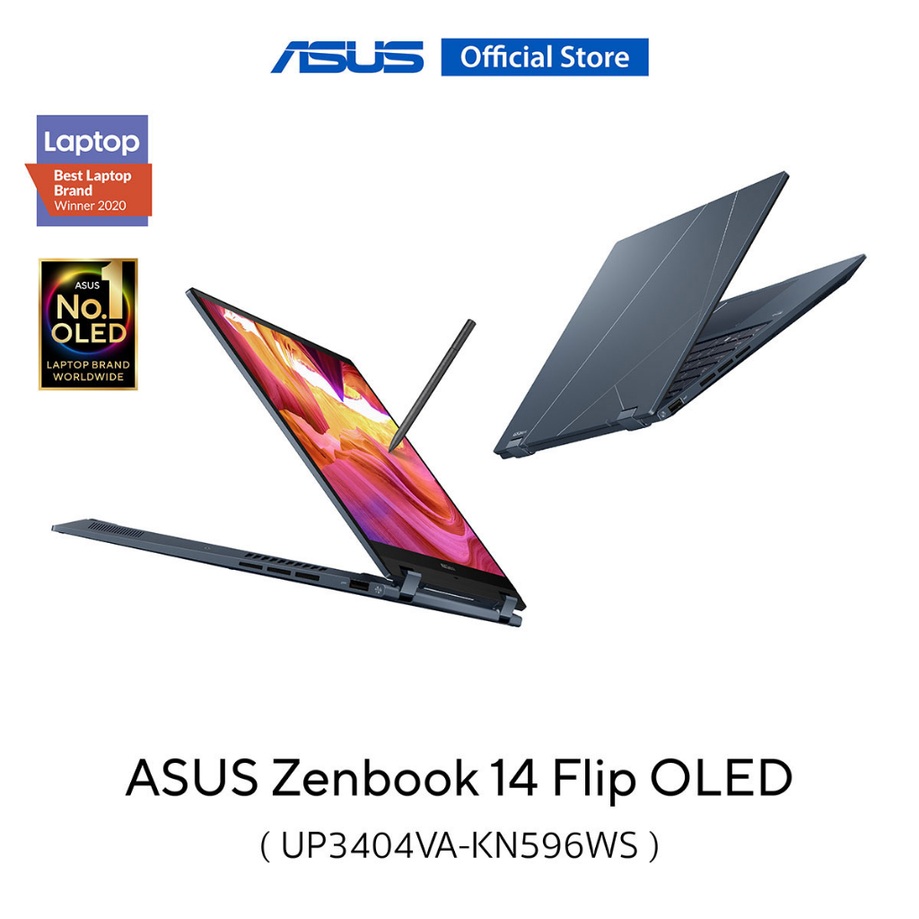 ASUS ZenBook 14 Flip OLED (UP3404VA-KN596WS), 14 inch WQXGA+ OLED ...