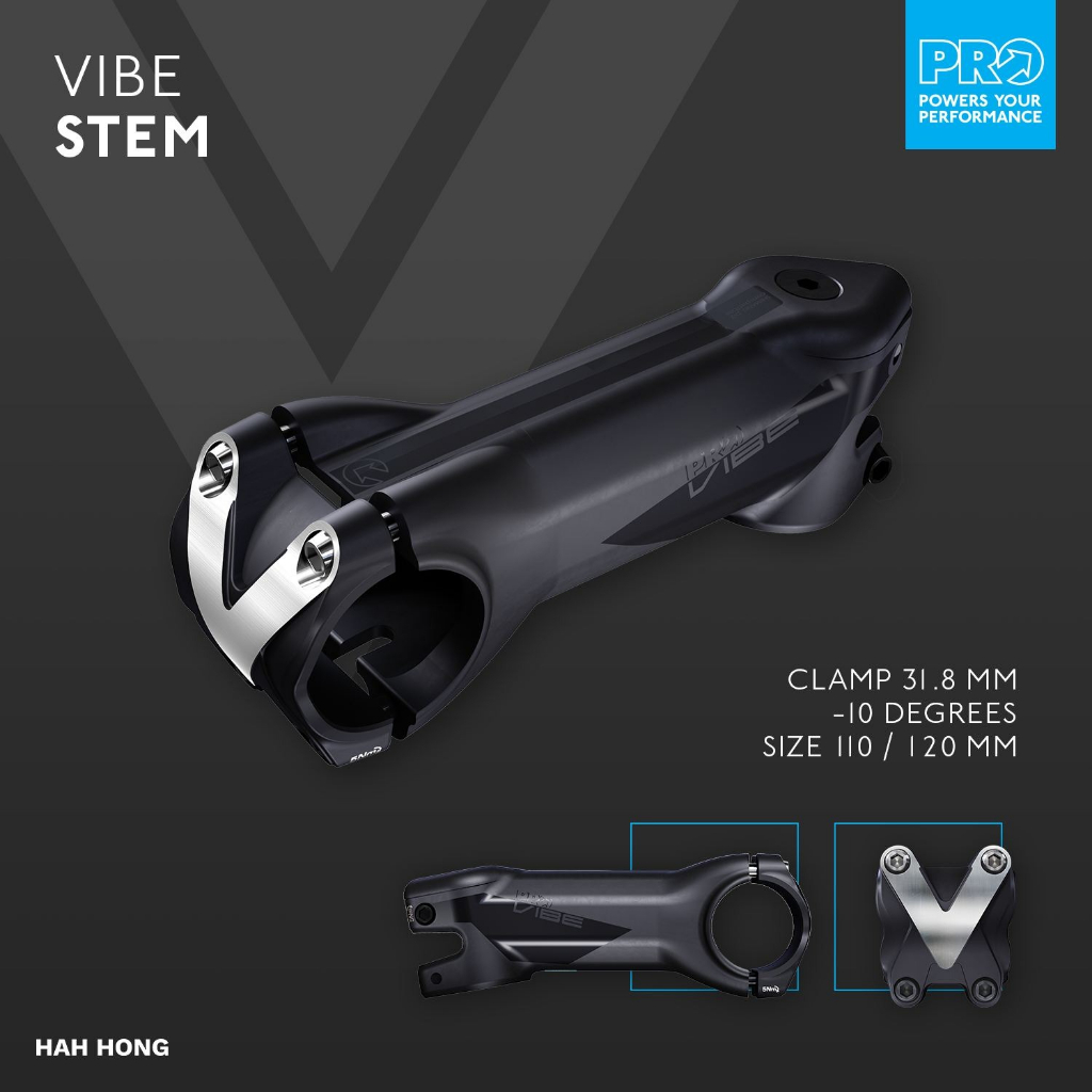 New!! PRO Vibe Stem สเต็มคอจักรยาน อลูเบาท๊อปค่าย องศา -10 ลายใหม่ ...