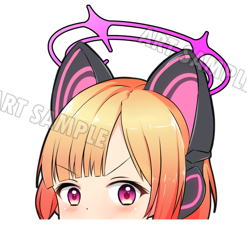 Momoi Blue archive Fan Stickers 2 PCS สติีกเกอร์ 2 แผ่น Blue archive ...