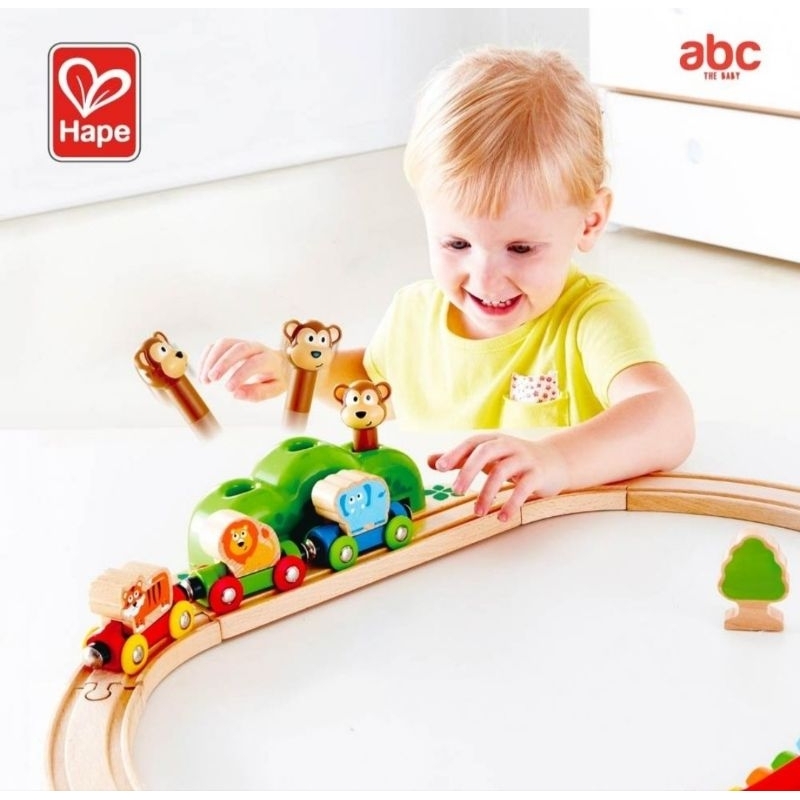 Hape - Music and Monkey Railway เซตรถไฟดนตรีและลิงจ๋อ ชุดรางรถไฟ (18m ...