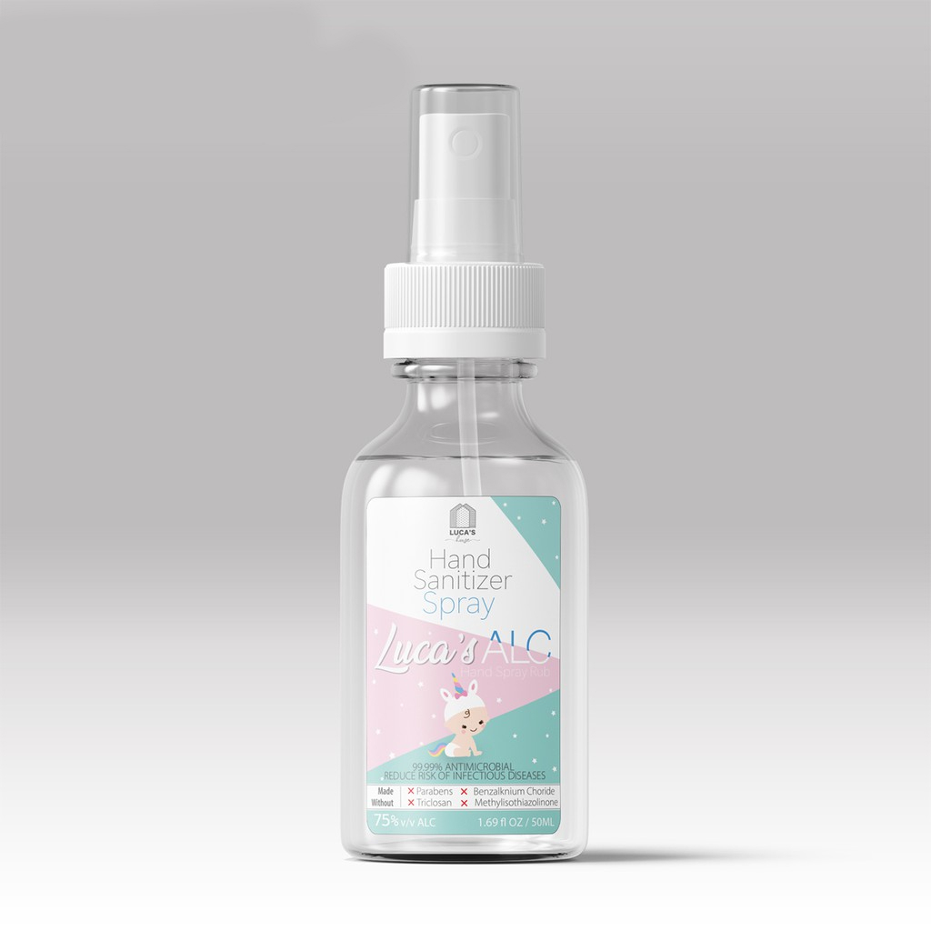 Luca's ALC Hand Sanitizer Spray ลูก้า แอล สเปรย์ฆ่าเชื้อ 75% แอลกอฮอล์ ...