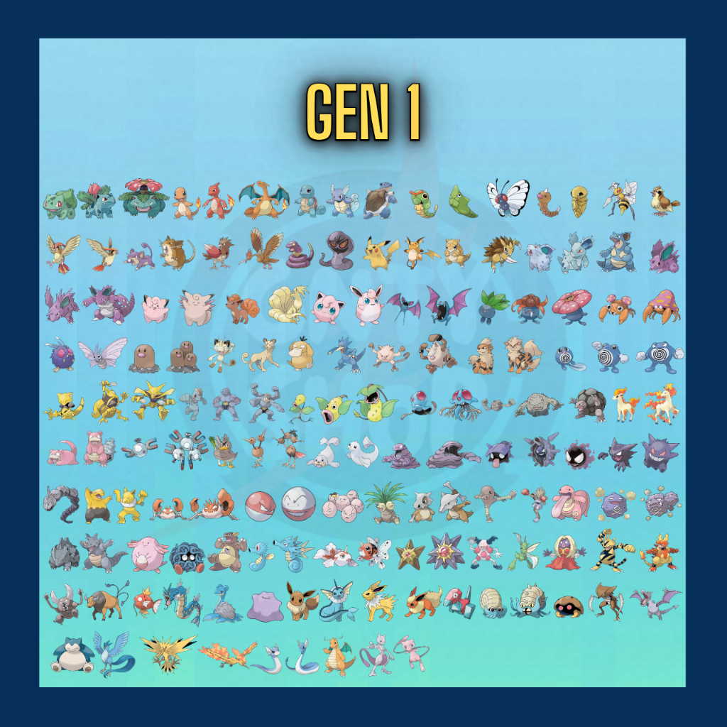 Pokemon ทุกตัวในเกม GEN 1 - GEN 9 (แจ้งรายละเอียดทางแชท) | Shopee Thailand