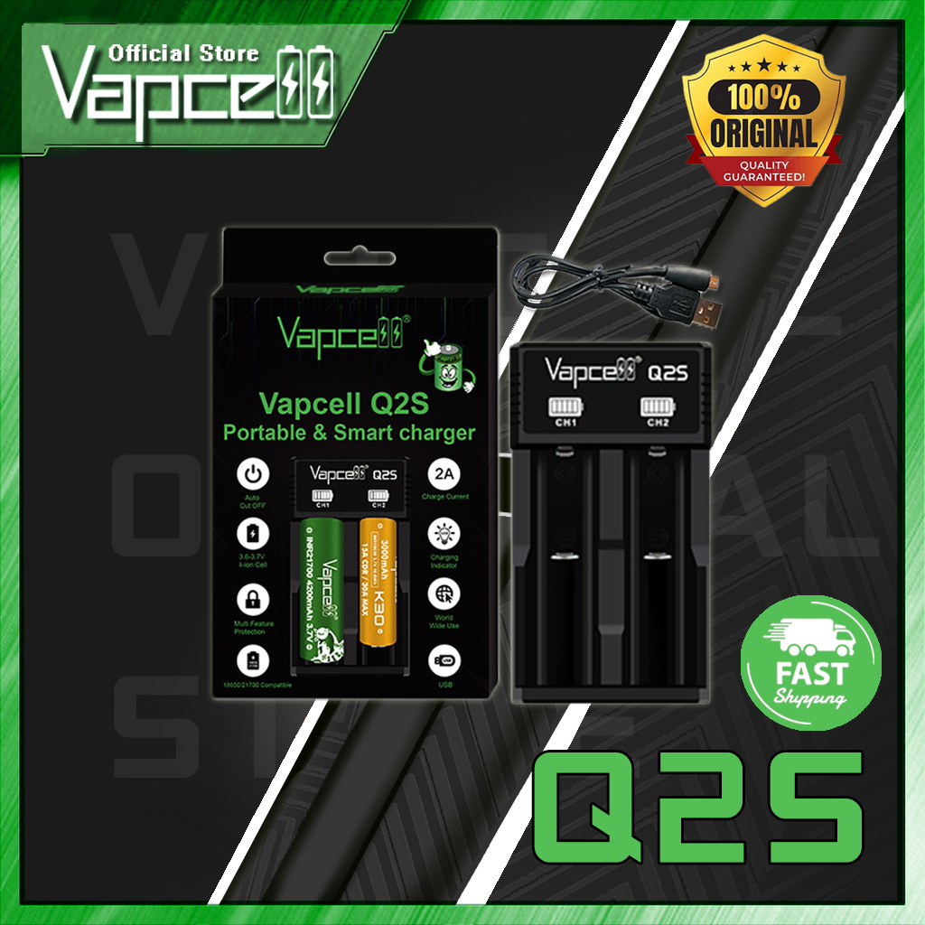 Vapcell Official Store( แท้ 100% รางชาร์จ ) รุ่นใหม่ Vapcell Q2S ใช้ได้ ...