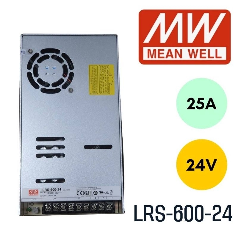 MEAN WELL Power Supply หม้อแปลงสวิทชิ่ง 24V 600W(25A) LRS-600-24 | Shopee Thailand
