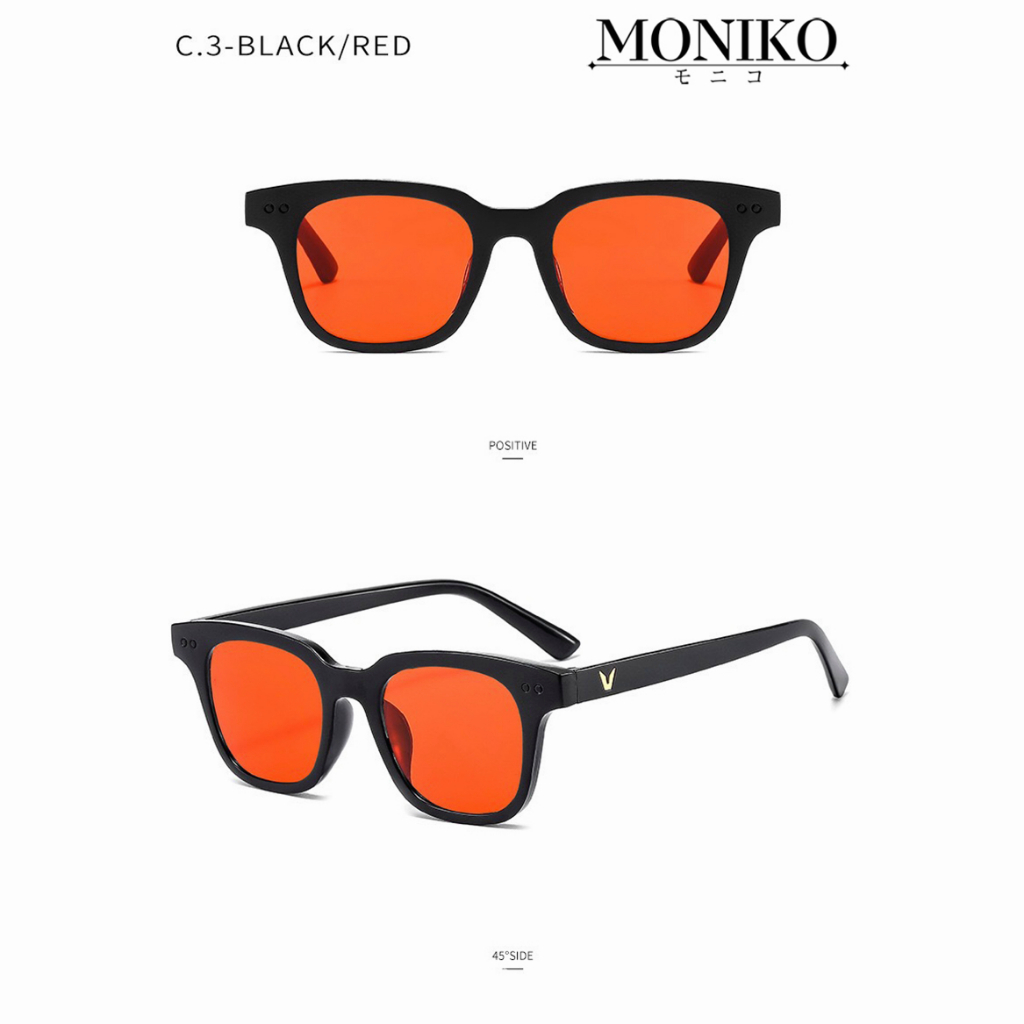 MONIKO 2023 แว่นตากันแดดแฟชั่น กรอบสี่เหลี่ยม ป้องกันรังสียูวี | Shopee Thailand