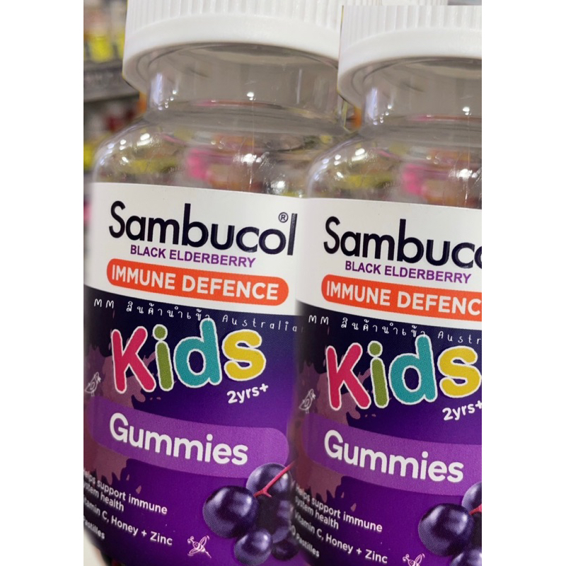 [ซื้อคู่ถูกกว่า] Sambucol Kids Soothing Throat Pops & Sambucol Black ...