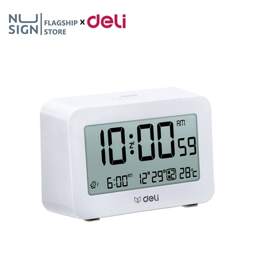 Nusign นาฬิกาดิจิตอล นาฬิกาปลุก ตั้งปลุกได้ 3 เวลา วัดอุณหภมิได้ ถ่าน ...