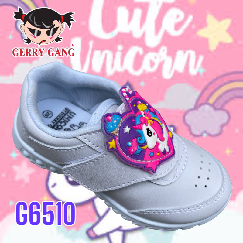 รองเท้านักเรียน Gerry Gang ยูนิคอร์น Unicorn G6509(ดำ) G6510(ขาว) รุ่น ...