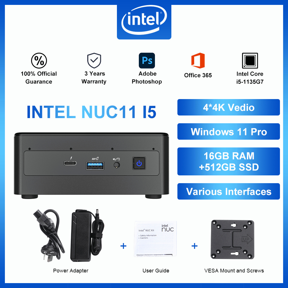 Intel Nuc 11 Nuc11Pahi5 Panther Canyon แรม 16Gb, Kingston 256Gb Pcie ...