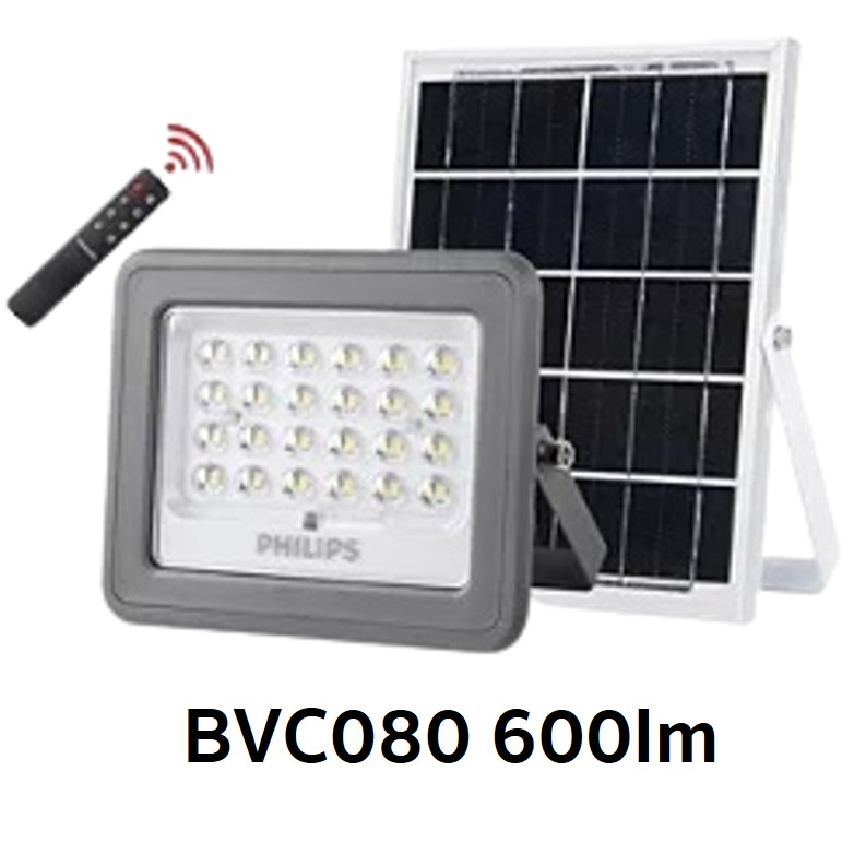 Philips Essential Smart Bright Solar Flood Light BVC080 600lm , 900lm , 1500lm แผงโซล่า + รีโมท ...