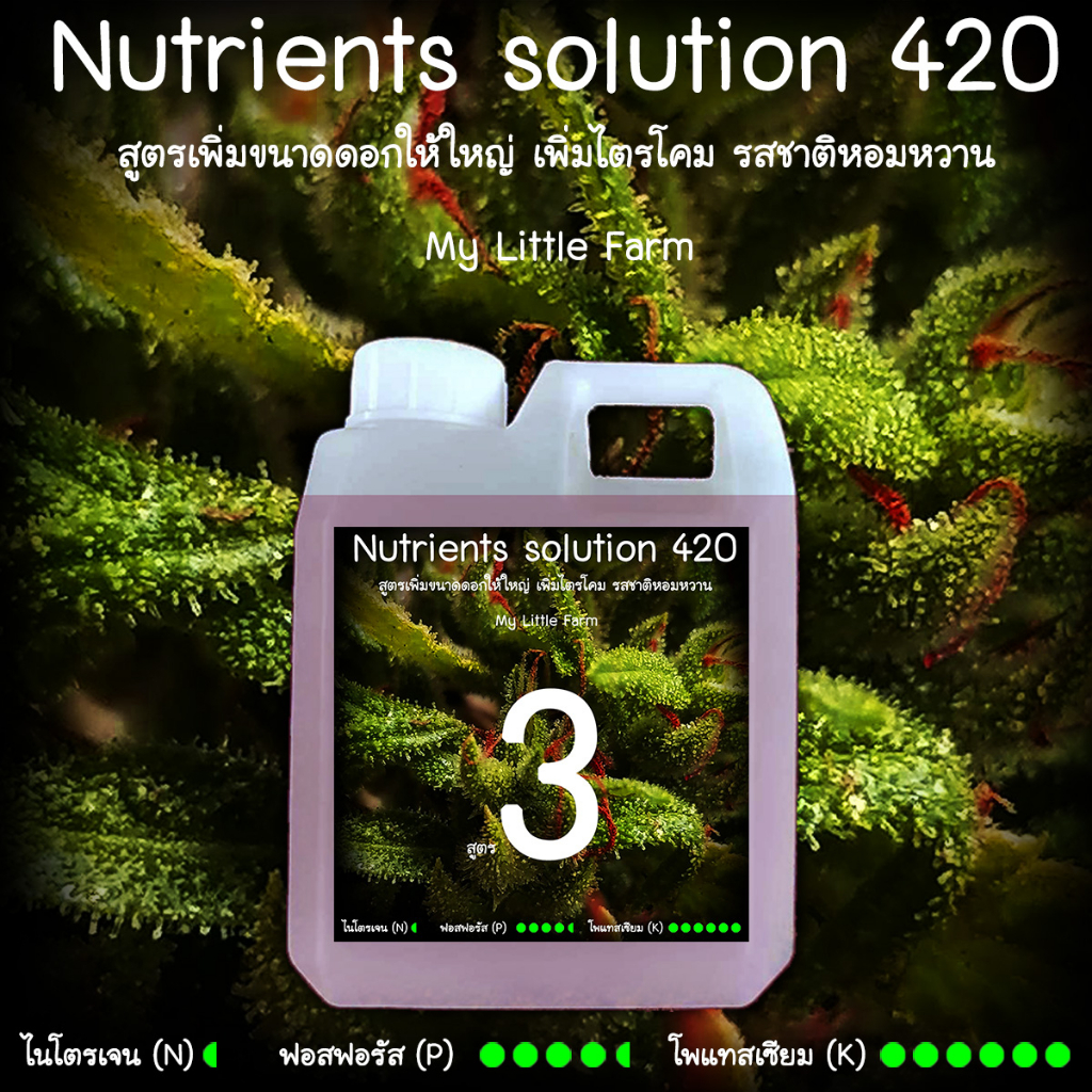 ปุ๋ยเร่งดอก ทำใบ Nutrients solution 420 สูตรทำใบ สูตรทำดอกและสูตรทำดอกใหญ่ ขนาด1000 ml | Shopee ...