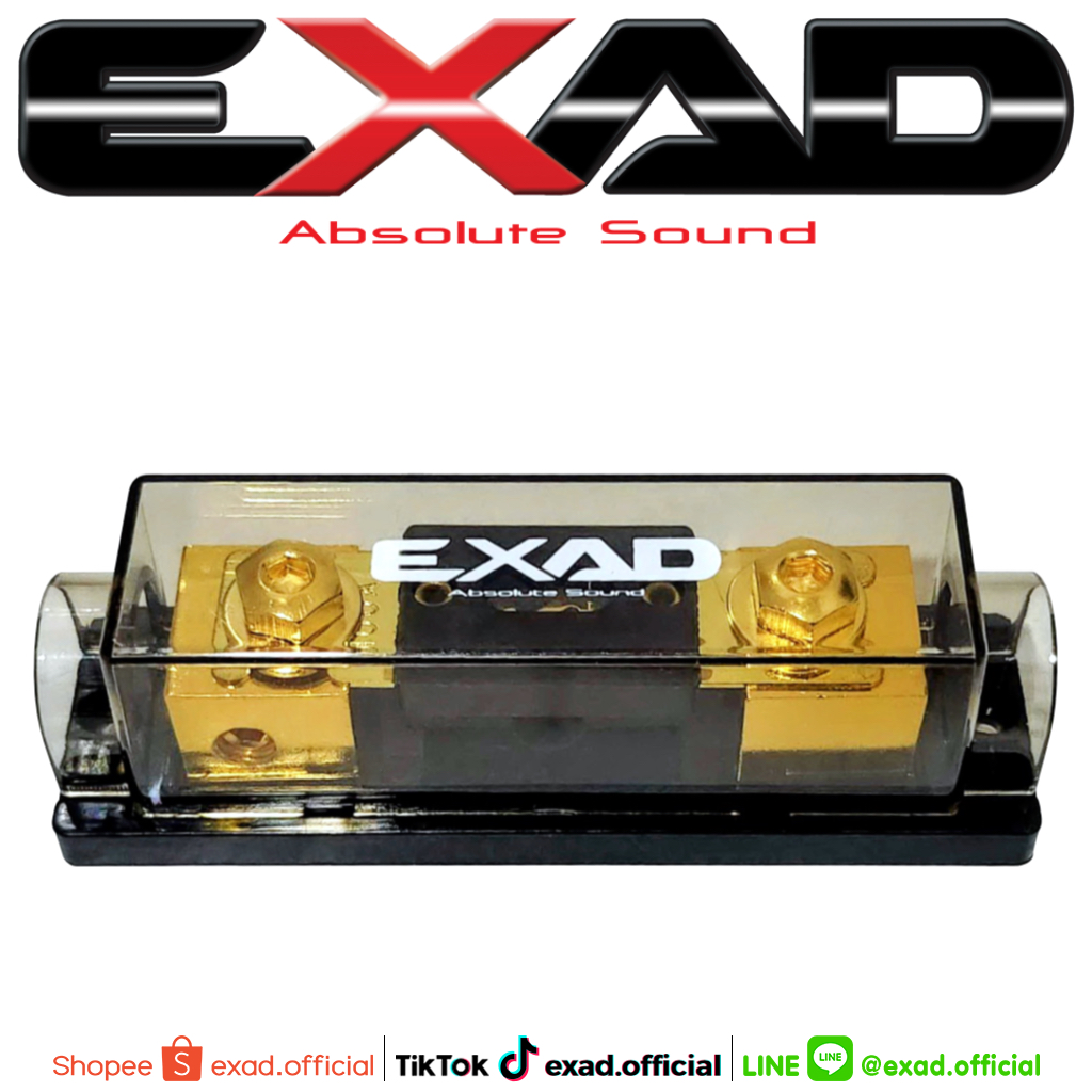 Fuse holders EXAD EX-100 กระบอกฟิวส์ก้ามปู 100A เข้า 1 ออก 1 ตลับฟิวส์ กล่องฟิวส์ ฟิวส์รถยนต์ ...