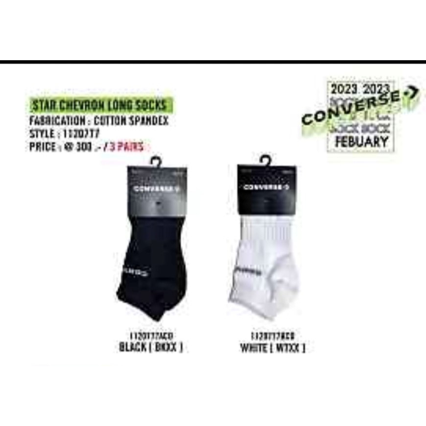 ถุงเท้าหุ้มข้อ converse รุ่น STAR CHEVRON LONE SOCK 3 คู่ต่อแพค (0717 ...