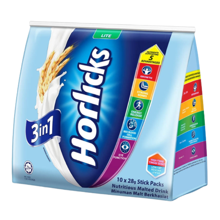 ฮอร์ลิคส์ เครื่องดื่มมอลต์ 3 อิน 1 สูตรลดน้ำตาล 280 กรัม - Horlicks 3 ...