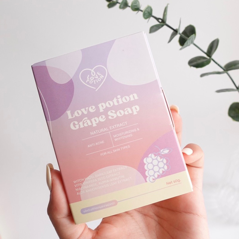 [พร้อมส่ง/ของแท้‼️]สบู่เกรปโซป Grape soap สบู่องุ่นก้อนม่วงลดสิว | Shopee Thailand