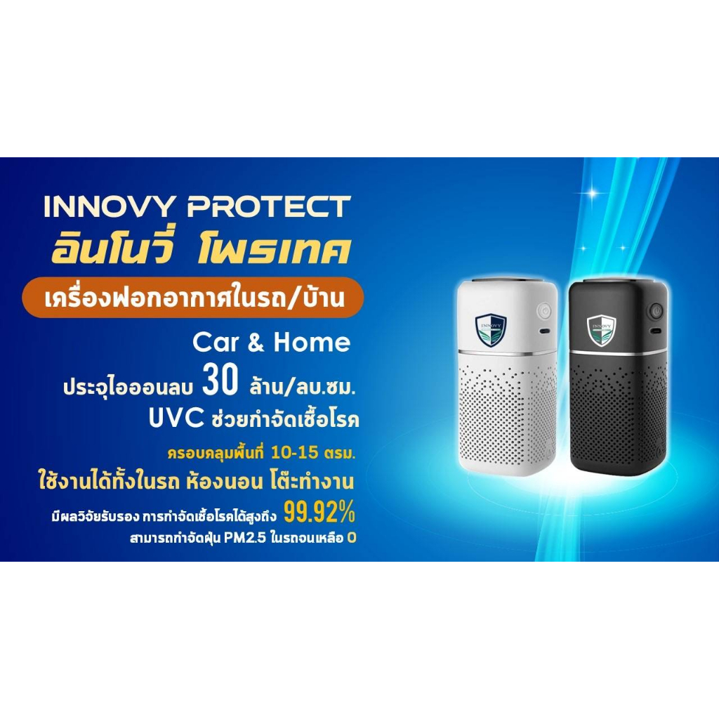 Innovy Protect 1 เครื่องฟอกอากาศในรถ/บ้าน เครื่องฟอกอากาศพกพาส่วนตัว ...