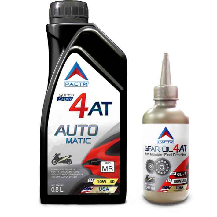 PACTS น้ำมันเครื่อง 4AT ออโต้ SUPER SPORT 4AT 10W-40 JASO MB และ PACTS ...