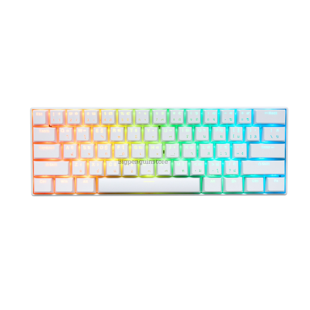 [โค้ดคุ้มลด 20%] DEKAY61 DK61 คีย์ไทยไฟลอด Mechanical Keyboard DEKAY DK ...