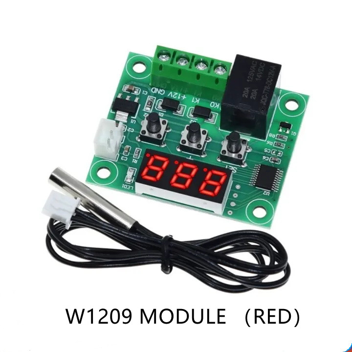 W1209 บอร์ดควบคุมอุณหภูมิพร้อมเซนเซอร์ แสดงผลแบบดิจิตอล ควบคุมอุณหภูมิ ...