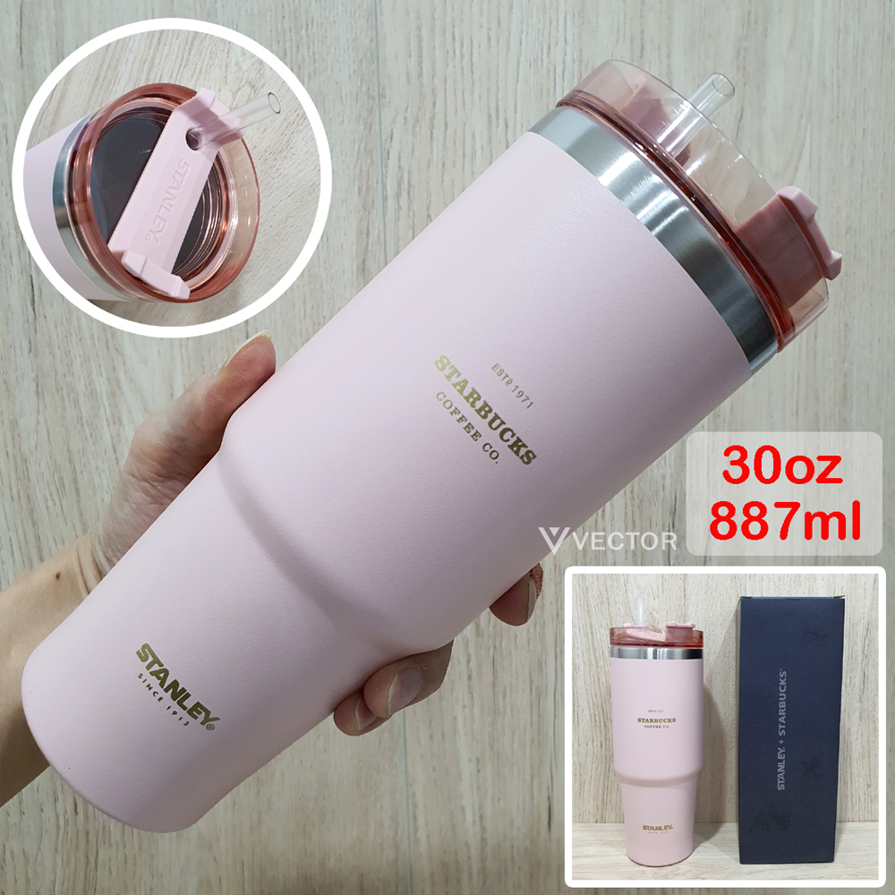 แก้วน้ำ กระติกน้ำ 20oz/600ml 30oz/900ml สแตนเลส304 แถมหลอด เก็บร้อน-เย็น พร้อมฝา STAR Tumbler ...