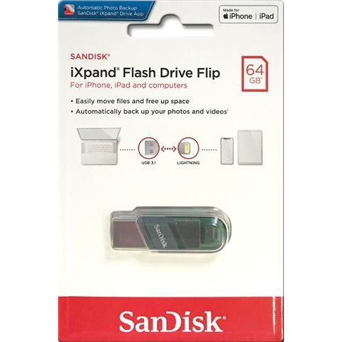 SanDisk iXpand Flash Drive Flip, 64GB,128GB,256GB Black, USB 3.0 ...