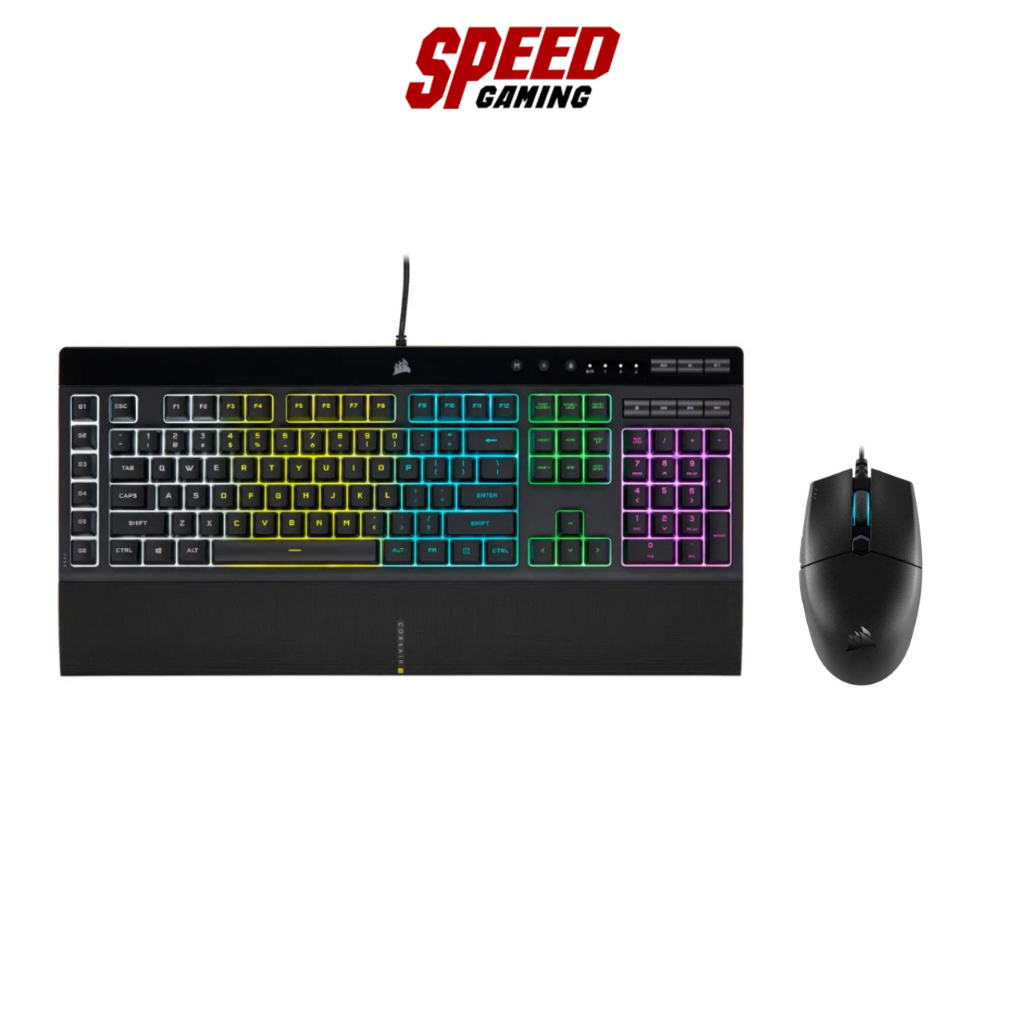 KEYBOARD & MOUSE (คีย์บอร์ดและเมาส์) CORSAIR K55 RGB PRO + KATAR PRO ...