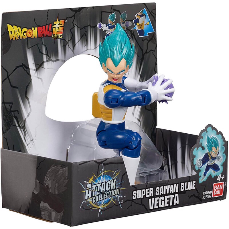 BANDAI Dragon Ball Attack Collection Super Saiyan Blue Vegeta Action ...