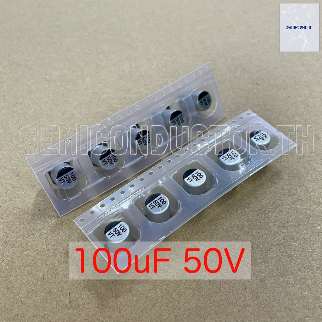 10ตัว C 100uF 16V 35V 50V VT UT SMD Electrolytic Capacitor ตัวเก็บประจุ ...