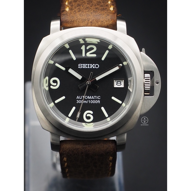 Seiko Mod PAM Black with Brown Leather Strap (PAM Edition) | Shopee ...