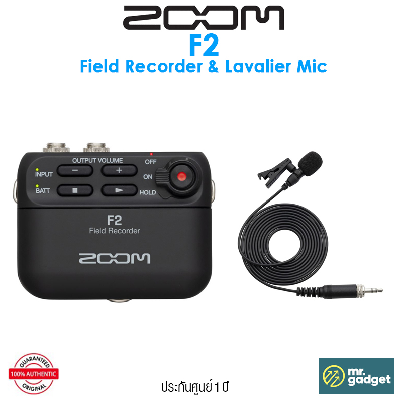 Zoom F2/F2-BT Field Recorder & Lavalier Mic เครื่องบันทึกเสียงขนาดเล็ก ...