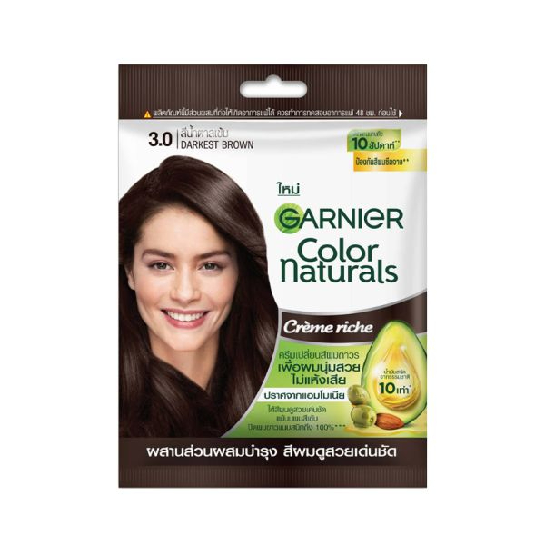 (มี 6 สี)Garnier Color Naturals Crème Riche การ์นิเย่ คัลเลอร์ แนทเชอรัลส์ ครีมเปลี่ยนสีผมถาวร ...