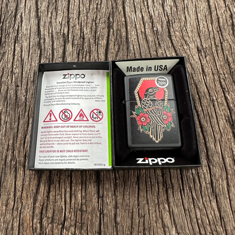 48611 Zippo Crow Tattoo Design | Shopee Thailand