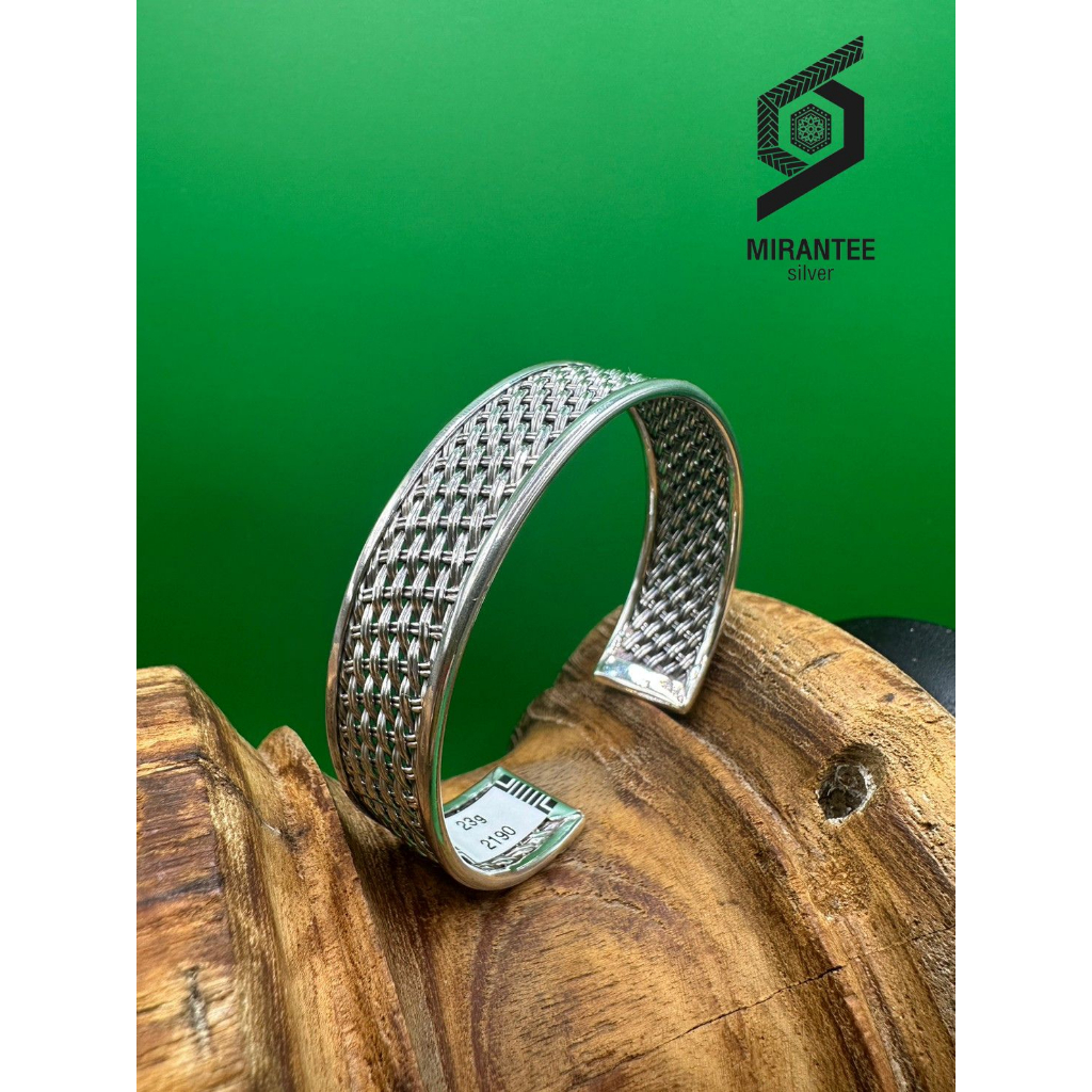 [Mirantee]ส่งฟรี!!เงินแท้92.5กำไลกำไลสาน | Shopee Thailand