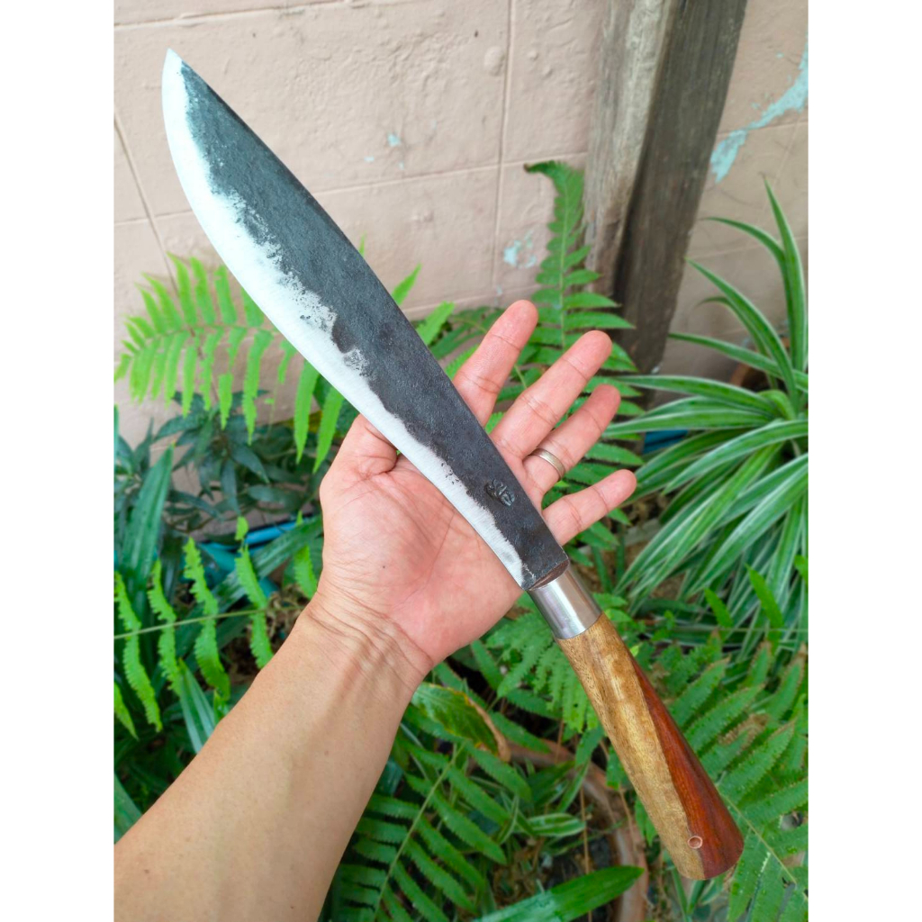 มีดเหน็บ E-Nep มีดเดินป่า มีดควาญ อีเหน็บ มีดแคมป์ มีดสนาม มีดทำสวน 11.3” SUP9 ผิวไฟ ด้ามไม้ ...