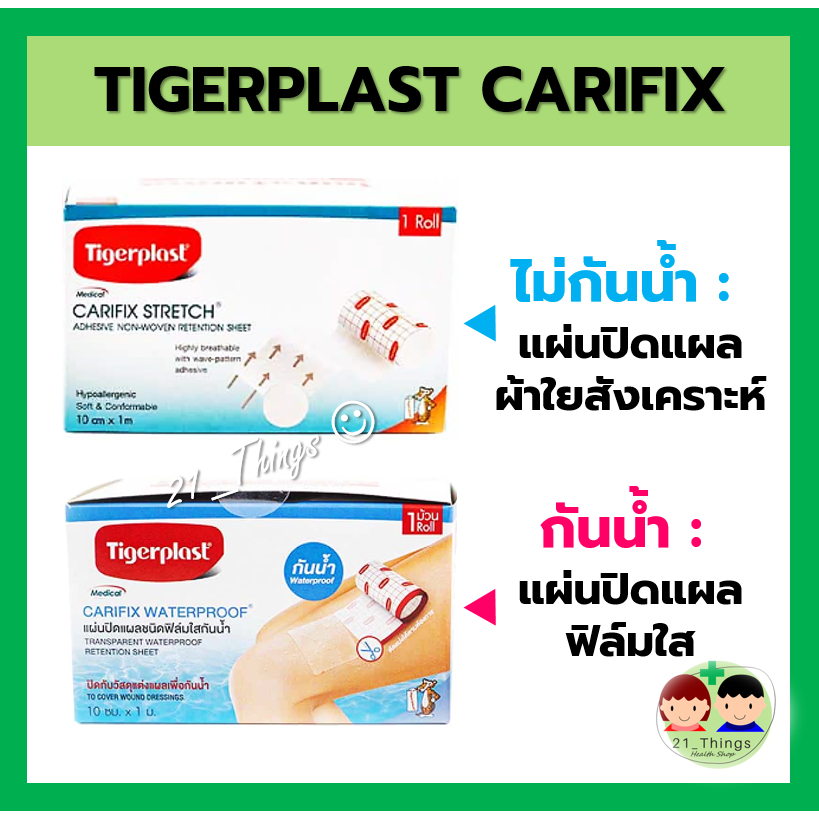 Carifix Stretch 10cm x 1m แคริฟิกซ์ แผ่นปิดแผล กว้าง 10 cm ยาว 1 m (มี ...