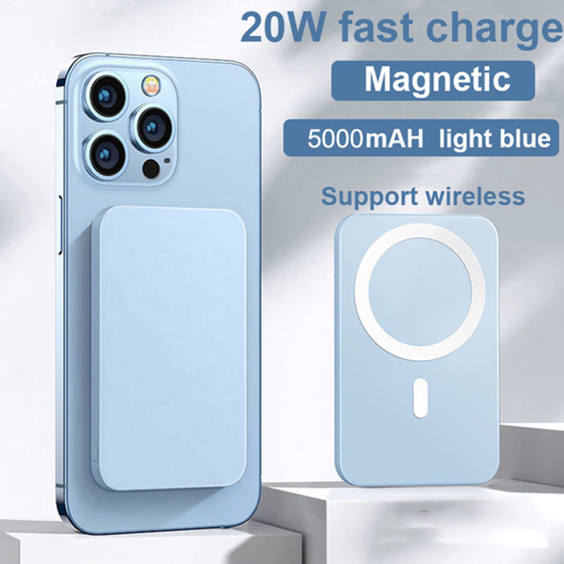 Magnetic Power Bank 5000mAh PowerBank Wireless Slim Fast Fast Charging 20W PD Library Power Bank ...