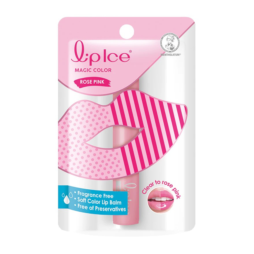 Lip Ice Magic Color Fragrance Free Rose Pink ลิปไอซ์ เมจิค คัลเลอร์ โรส ...