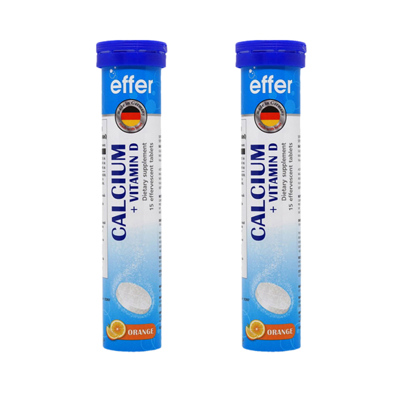 !ลดพิเศษ!Exp.11/23 Effer Calcium+VitaminD effervescent tablet เม็ดฟู่แ ...