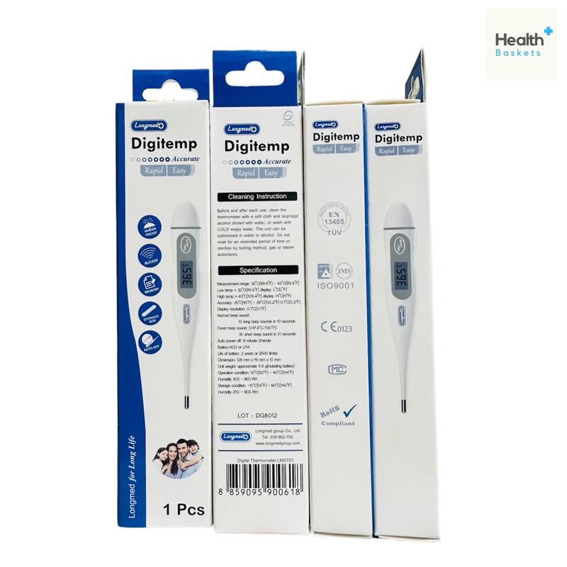 ปรอทวัดไข้ดิจิตอล ดิจิเทม Thermometer DIGITEMP [Longmed] | Shopee Thailand