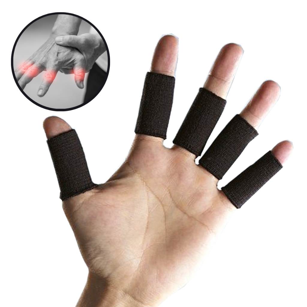 Long finger support band ผ้าสวมซัพพอร์ตข้อนิ้วมือ ป้องกันข้อนิ้วอักเสบ ...