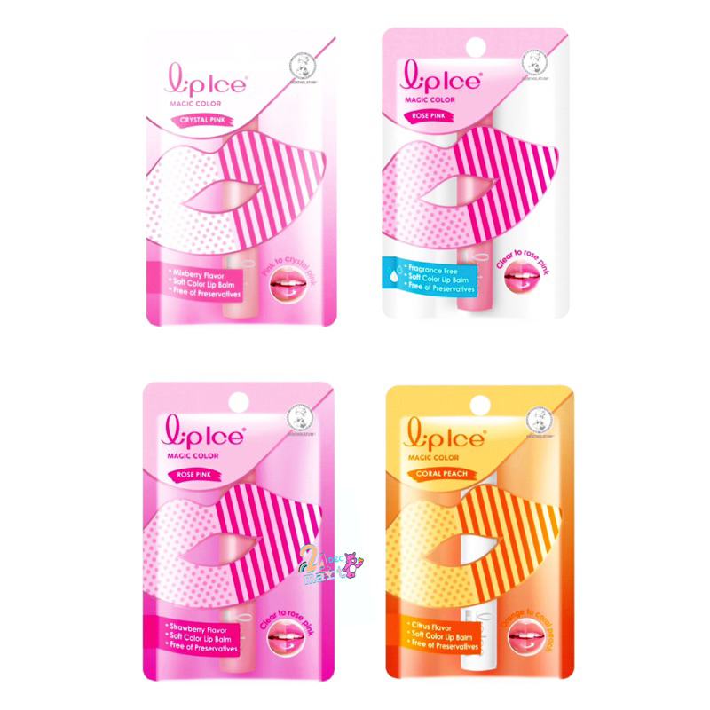 Mentholatum Lip Ice Magic Color 💓 เมนโทลาทั่ม ลิปไอซ์ เมจิค คัลเลอร์ 2 ...