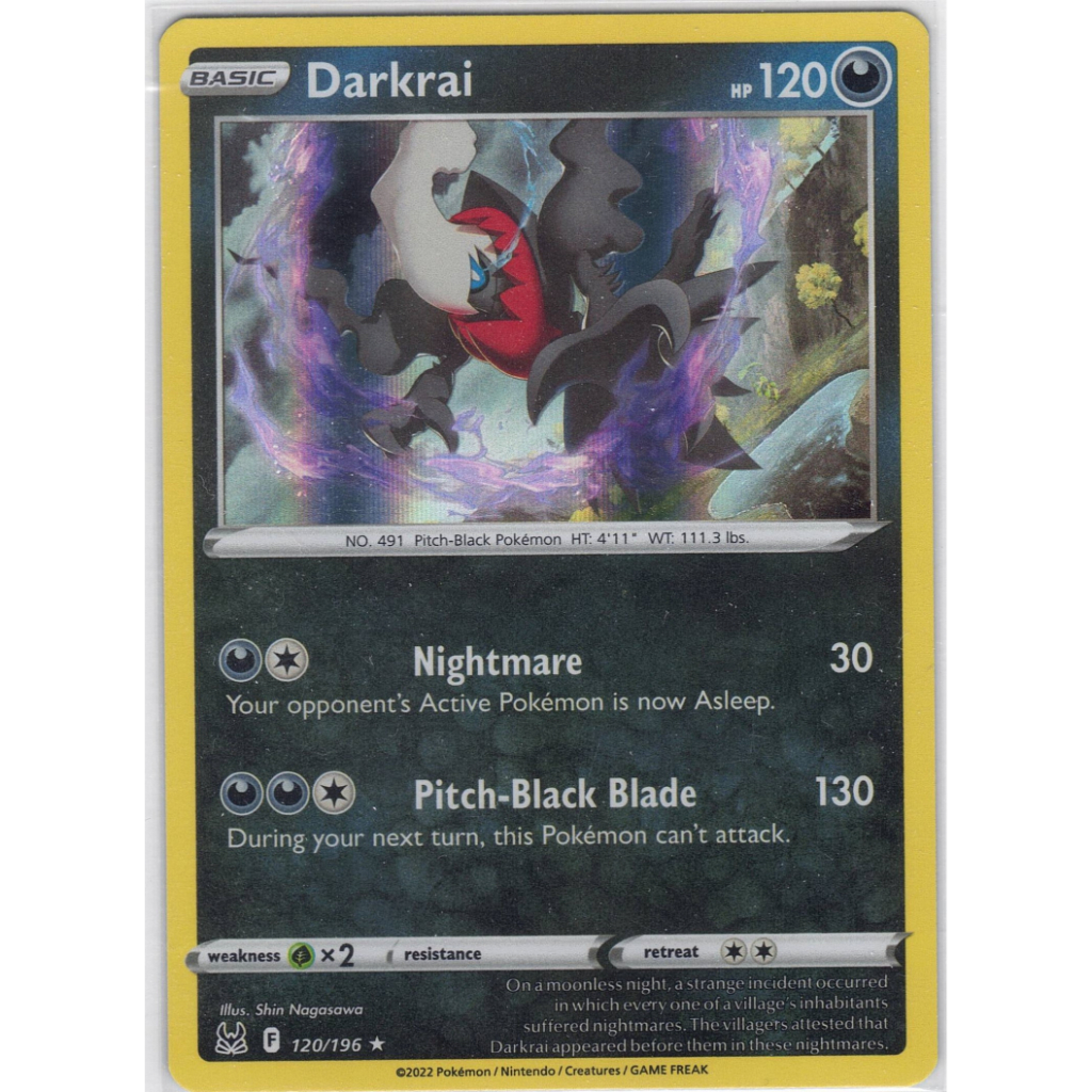[Pokémon] Darkrai lost origin F 120 /196 | Shopee Thailand