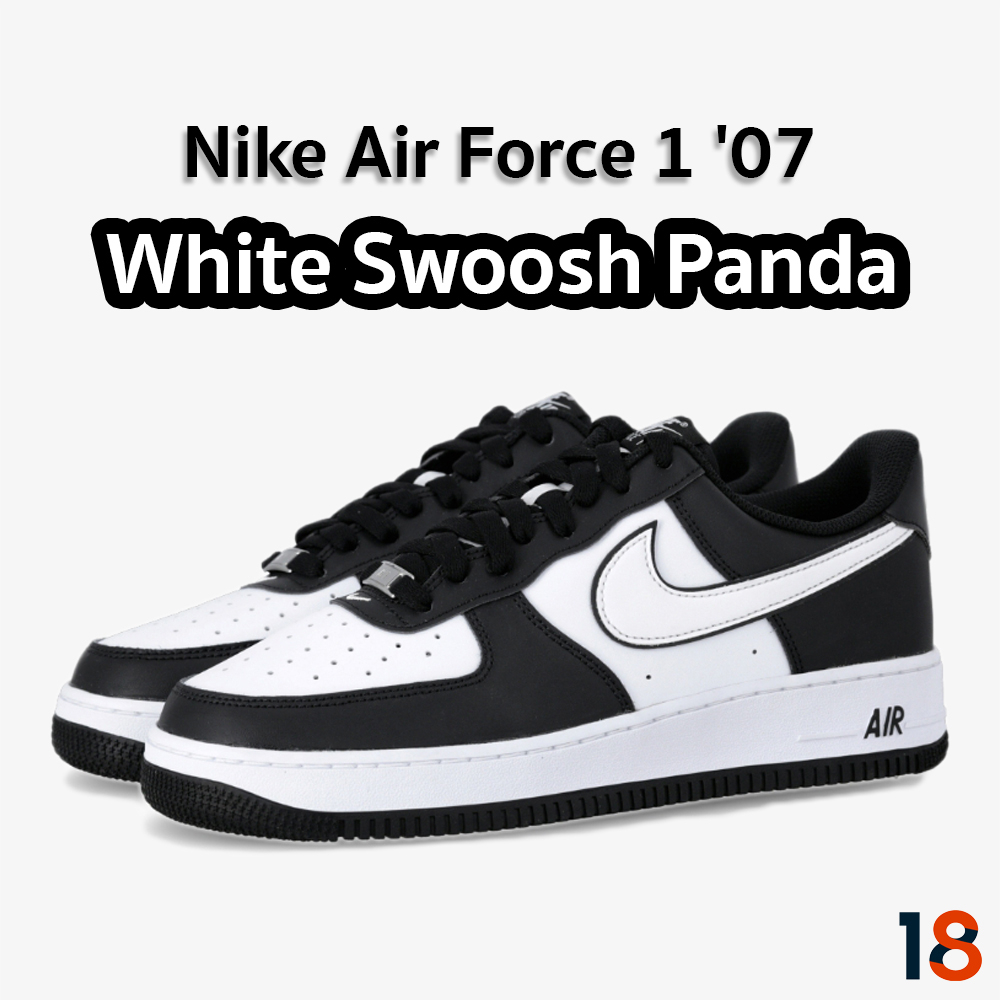 Nike Air Force 1 '07 White Swoosh Panda ผู้ชาย (ของแท้100%) | Shopee ...