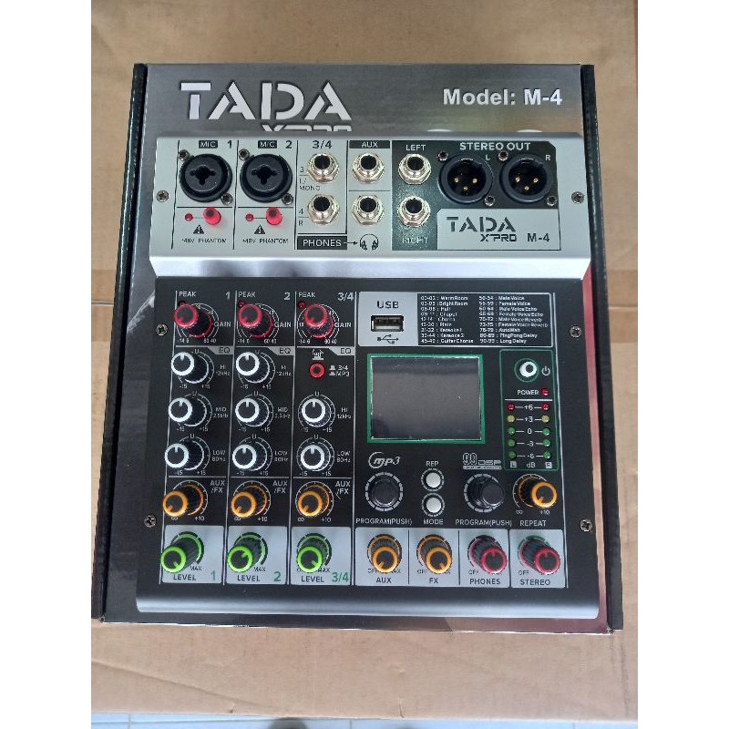 MIXER TADA M-4 เอฟเฟกแท้ USB บูธูท ใช้ไฟ AC DC12V ได้ | Shopee Thailand
