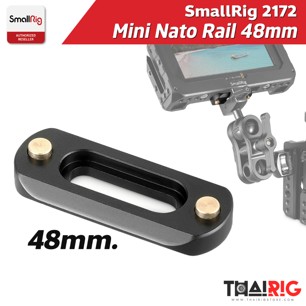 📌ส่งจากไทย📦 SmallRig Mini NATO Rail แบบบาง 48mm 2172 ราง Quick Release ...