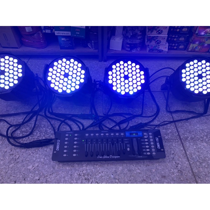 บอร์ดคุมไฟ บอร์ดคุมไฟเทค คุมไฟเวที DMX 512 Controller 192 DJ Console ...